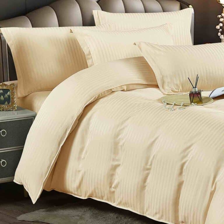 Set Lenjerie de Pat din Finet cu 2 Fete, 6 Piese, Pat 2 Persoane Pink ...