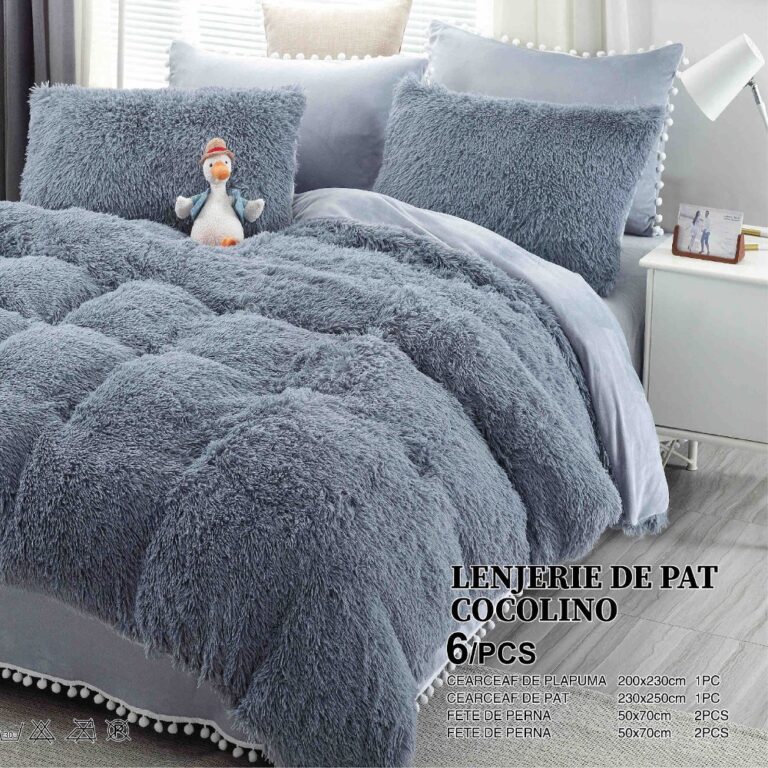 Lenjerii de pat Cocolino | Lenjerie Cocolino 4 sau 6 Piese | Pufulino 🐼