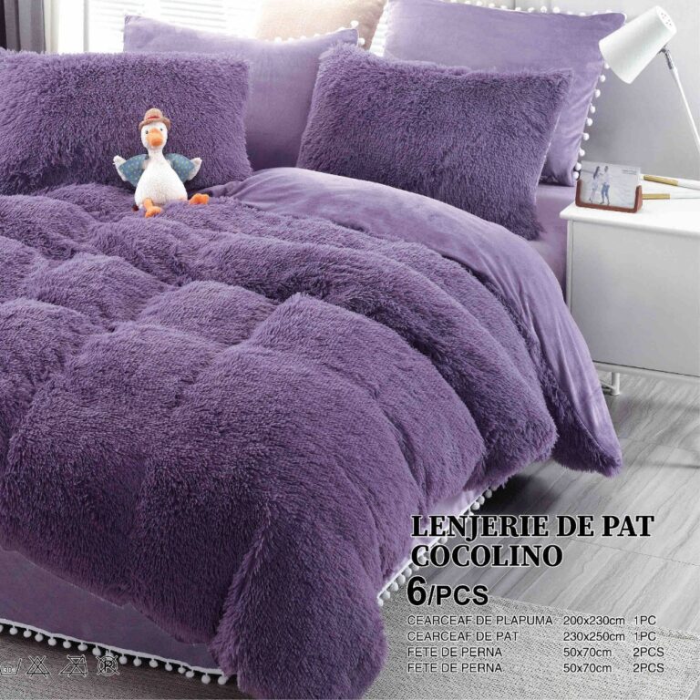 Lenjerii de pat Cocolino | Lenjerie Cocolino 4 sau 6 Piese | Pufulino 🐼