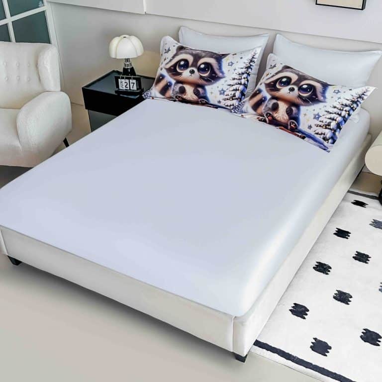 Set Lenjerie cu Elastic din Finet, Pat 1 Persoana, 4 Piese, Imprimeu 5D ...